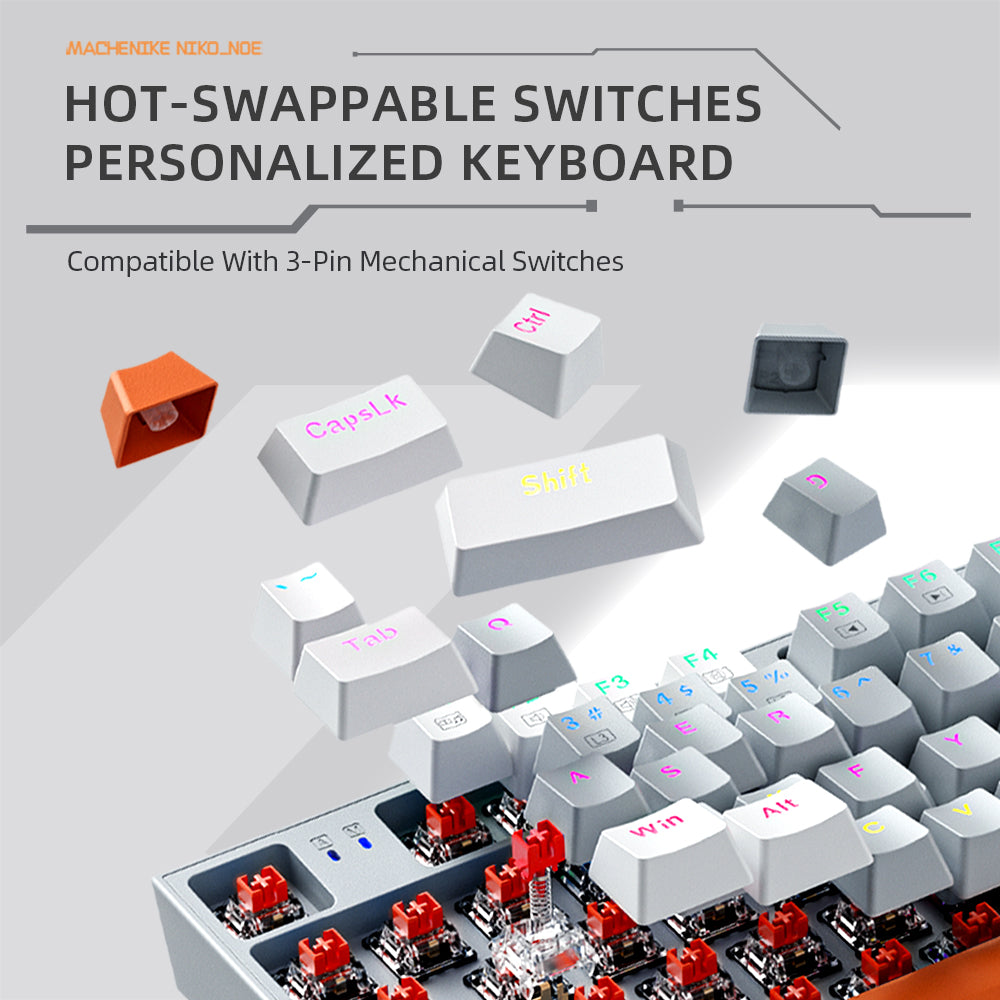 Machenike | K500-B94 Wired Mechanical Keyboard (Mixed Light ...